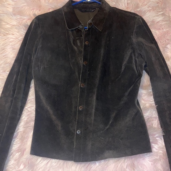Express | Jackets & Coats | Express Vintage 9s Suede Brown Jacket ...